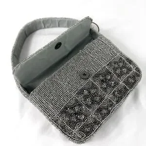STUDIO 12 | Bags | Nwt Silver Beaded Shoulder Bag Evening Bag Sparkle ...